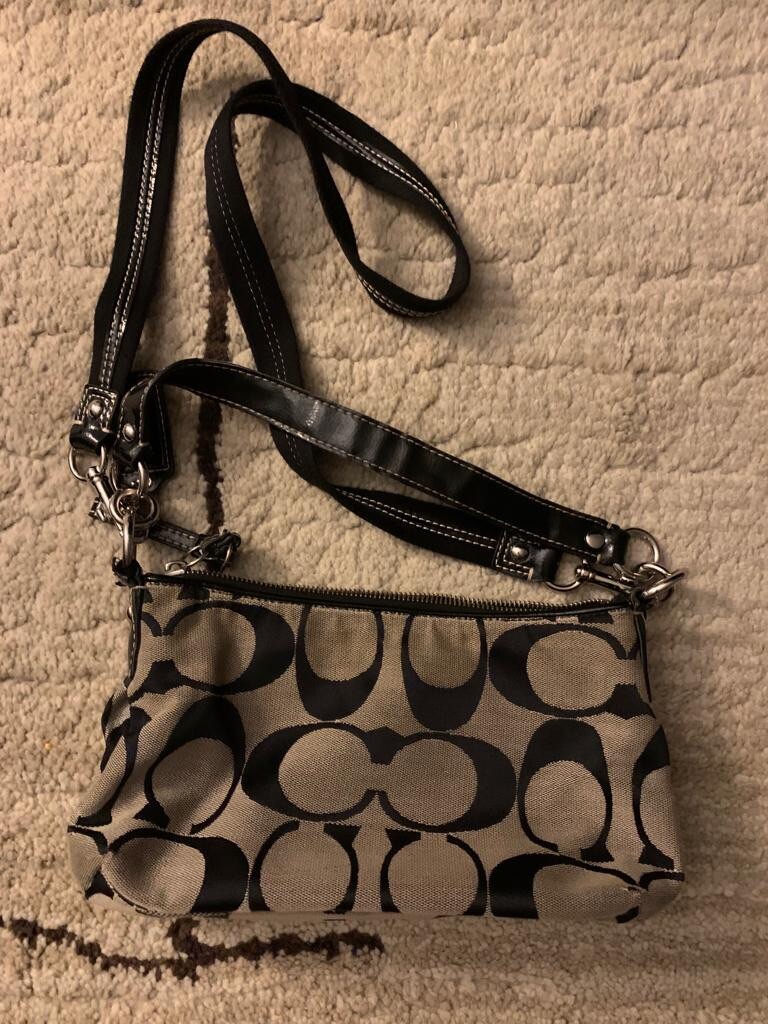 Coach Signature Stripped Demi Purse J1195-F17439 Good… - Gem