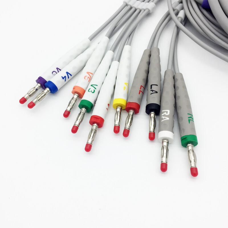 EKG 10 Leads Patient Cable Leadwire AHA for Biolight E30 E65 E70 E80 ...