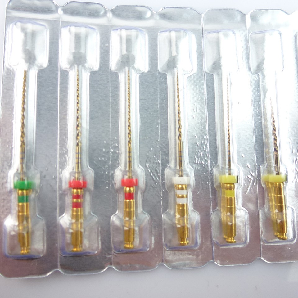 6pc Endodontic Dental Endo Files X3-Pro Gold Taper Root Canal Rotary ...