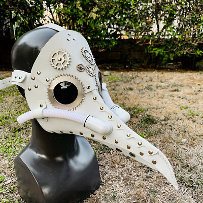 Fashion Plague Doctor Raven Bird Gas Mask Costume Cosplay Burning Man ...