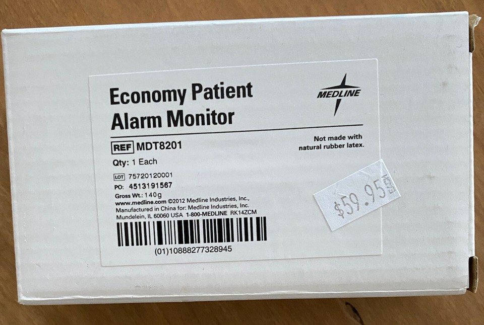 Medline Economy Bed Alarm Monitor with Hi-Lo Auto Sensing Technology ...