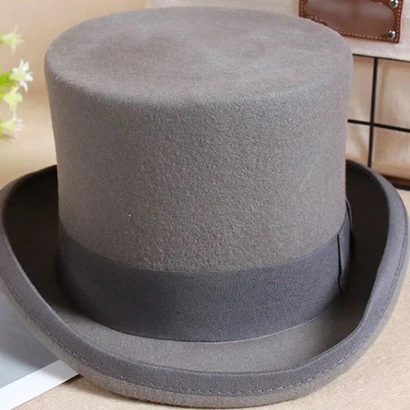 Vintage Wool Victorian Mad Hatter Top Magic Hat Gentlemen Performing | eBay