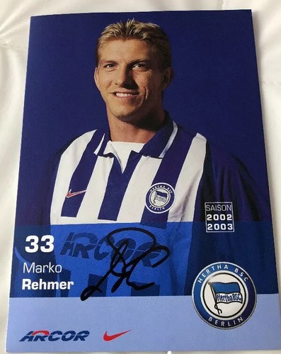 Autogrammkarte Org. signiert Marko Rehmer 2002 / 2003 Hertha BSC Berlin ...