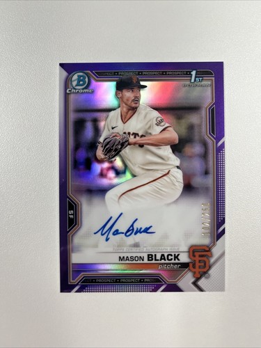 2021 Bowman Draft Chrome Mason Black 1st Purple /250 Auto Autograph | eBay