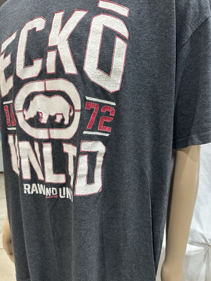 Vintage Ecko Unltd T Shirt Mens Sixe MENS XL Gray Rhino Brand Raw ...