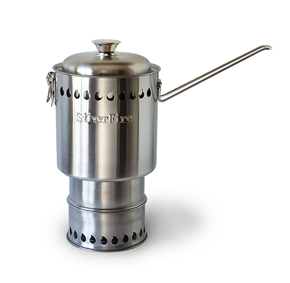 Scout Mini Dragon Pot For Wood Burning Camping Stove SilverFire ...