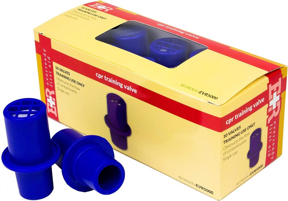 Ever Ready First Aid CPR Rescue Mask Training Valves Individually Wrap ...