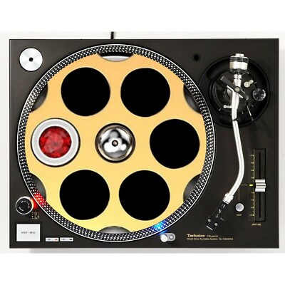DJ Russian Roulette Revolver #2 Slipmat Turntable 12" LP Scratch Pad ...