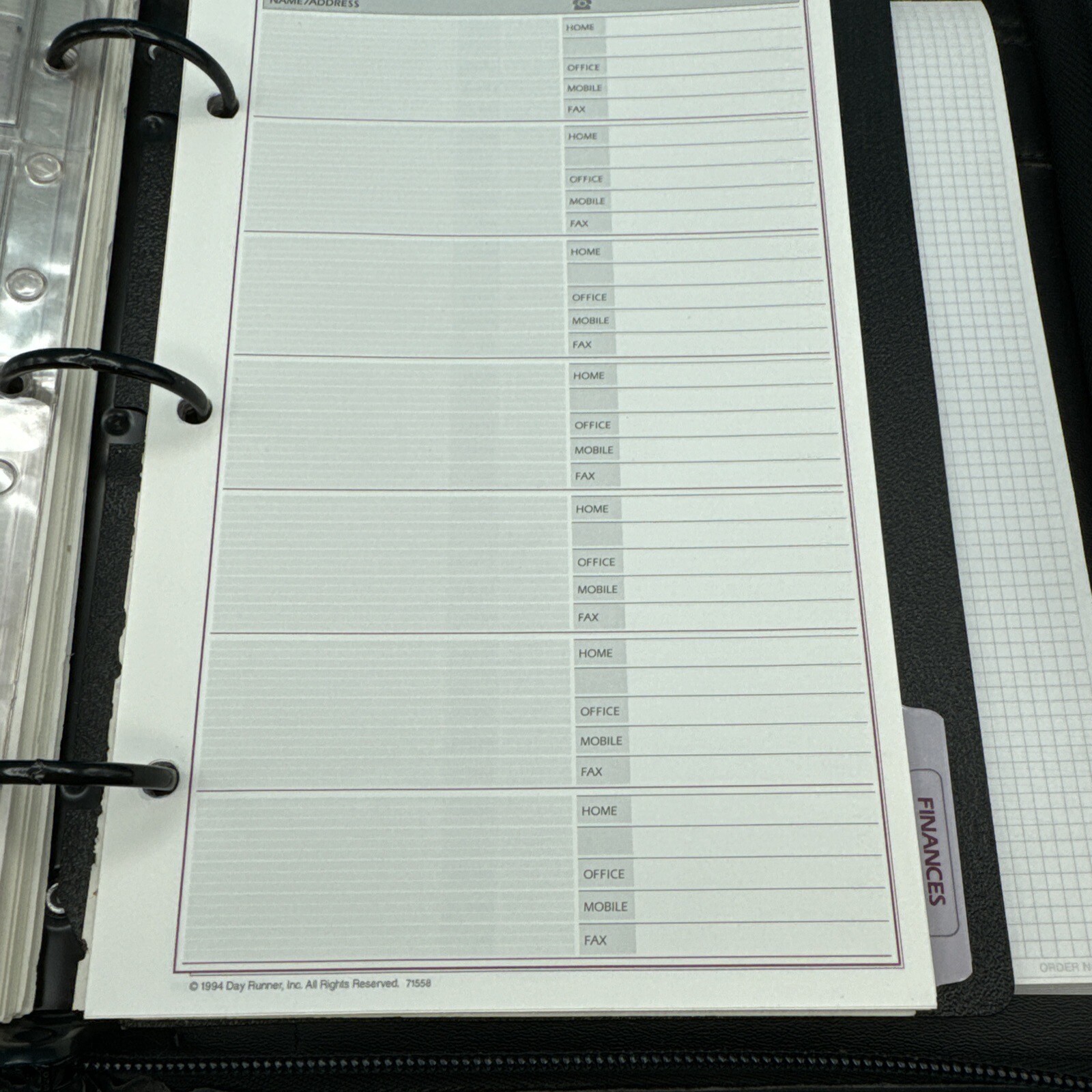 Dayrunner Planner Organizer Black & LOTS of Inserts Full Zip Vintage ...