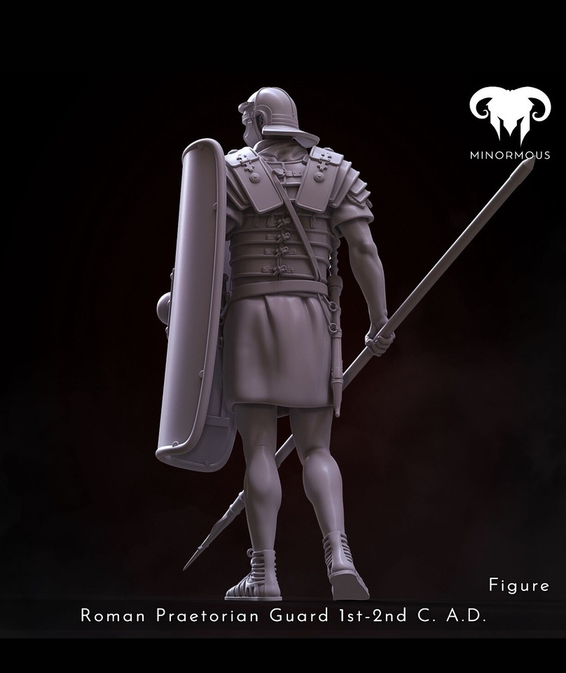 Roman Praetorian Guard Walk Pose Figure, Resin 3D Printed by Minormous ...