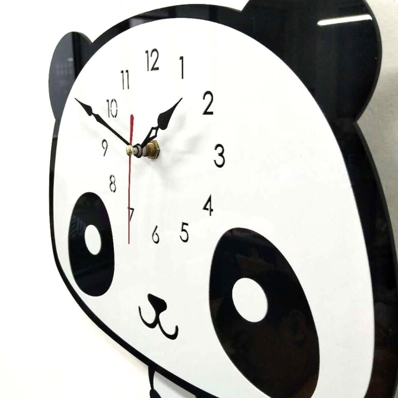 Mute Nordic- Panda Clock Wall Clock Decors for Home Office Kitchen ...