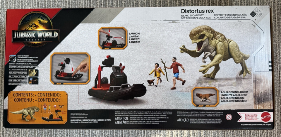 Jurassic World Rebirth Distortus Rex Island Escape Set - NEW SEALED IN ...