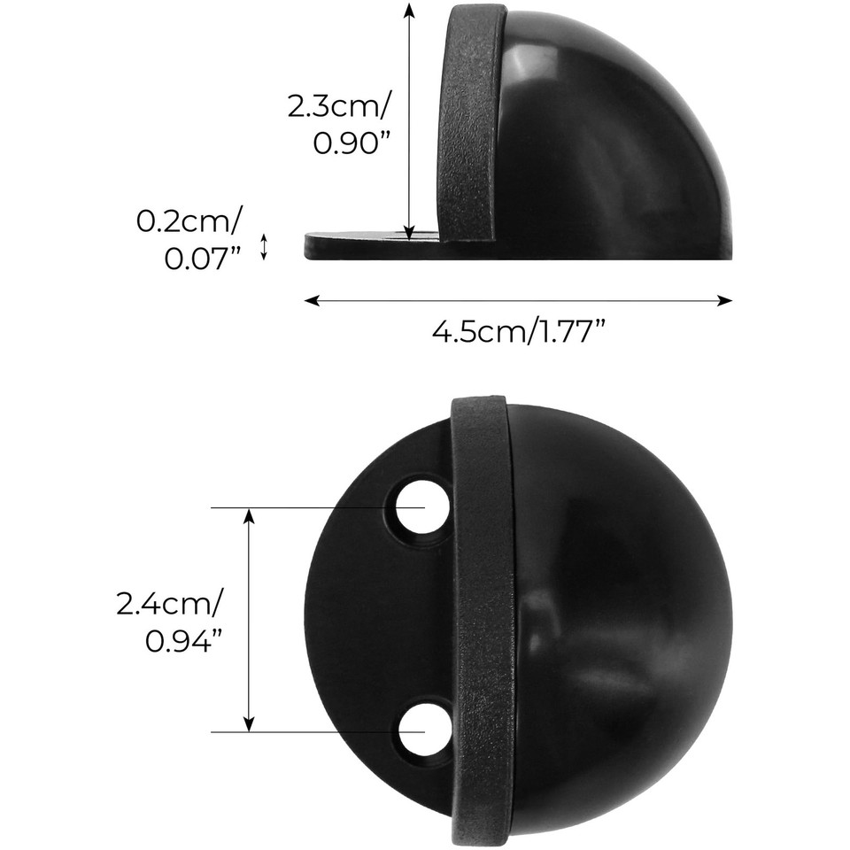 Self Adhesive Floor Door Stoppers – 10 Pack Stainless Steel Half Dome ...