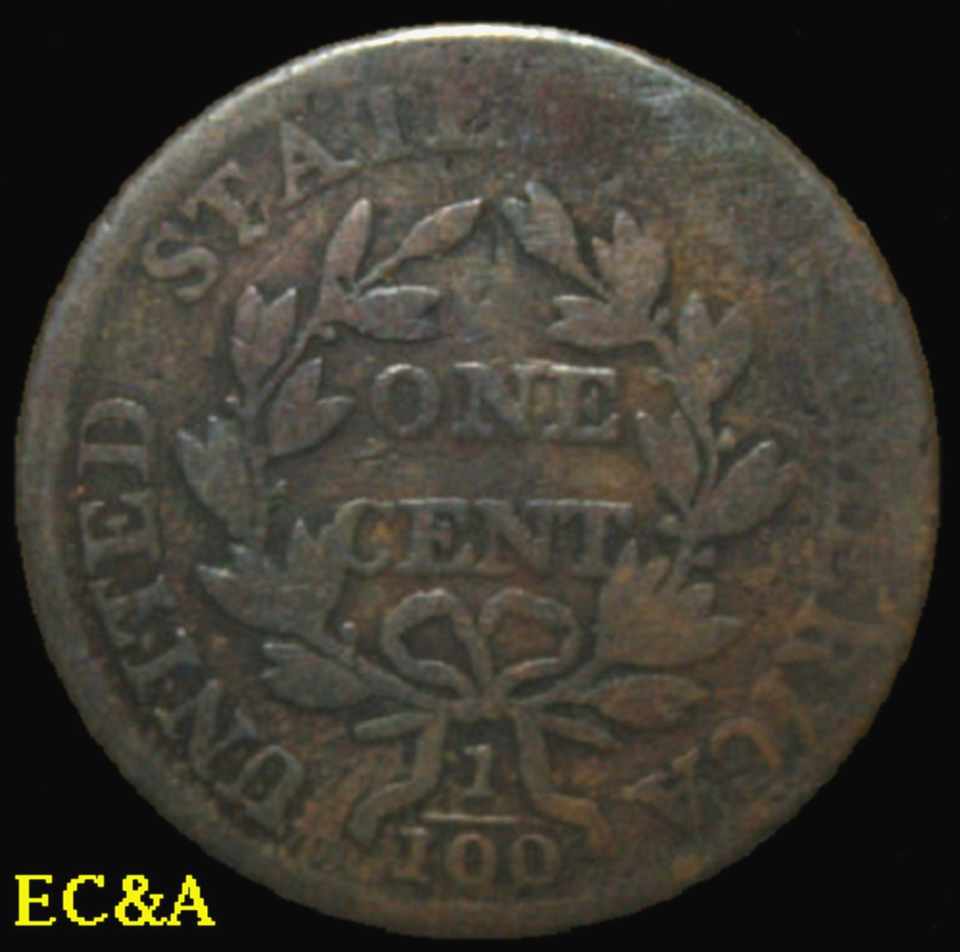 1807 DRAPED BUST CENT LARGE FRACTION SCARCE S-276 VARIETY GOOD (LC070 ...