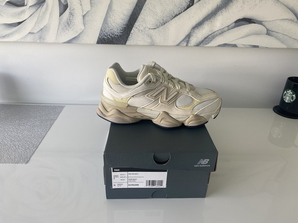 New Balance 9060 White Cream Beige GC9060EK Medium GS Women New release ...