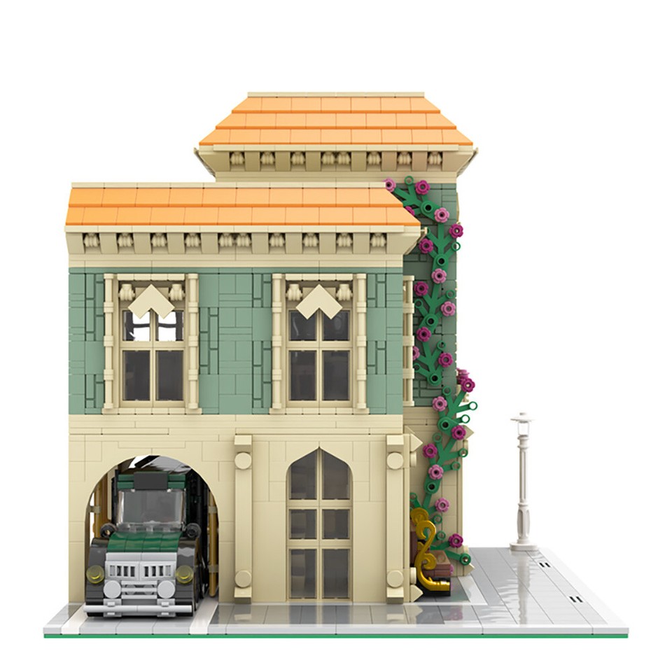 C5475 Modular Post Office with Delivery Car Building Toys Set 2308 ...