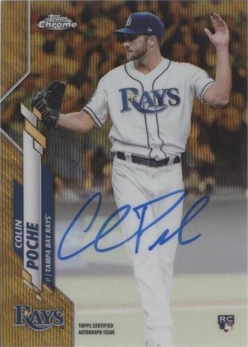 2020 Topps Chrome - Rookie Autographs Colin Poche #RA-CPO Gold Wave ...