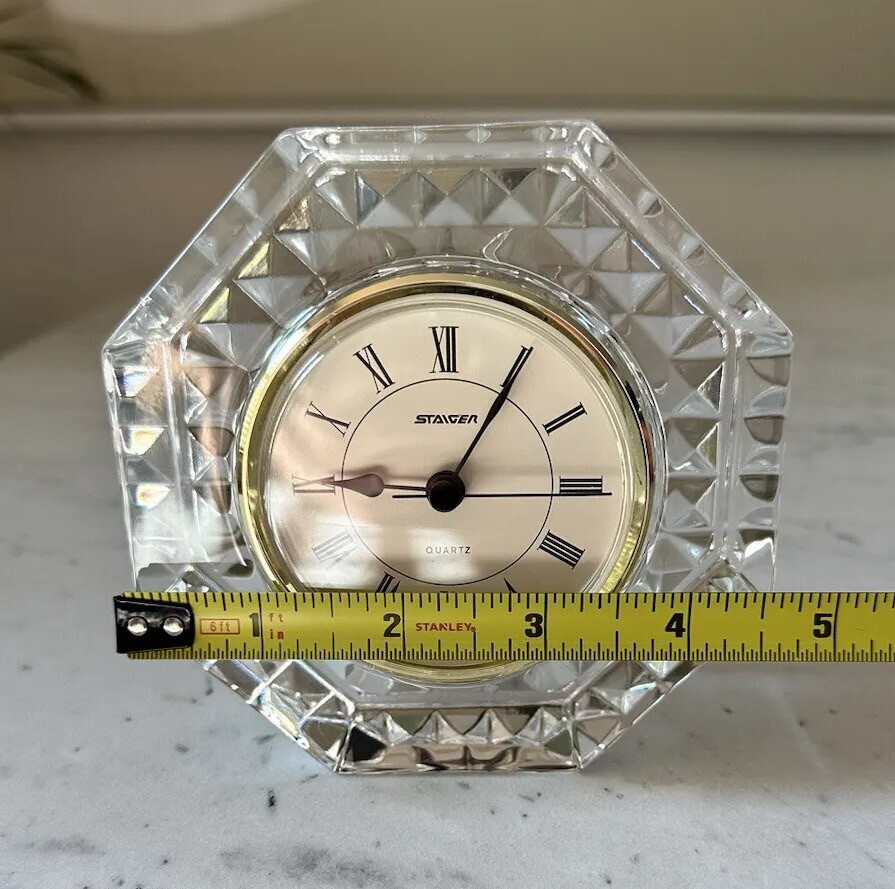 Vintage Staiger Quartz Clock West Germany Movement - Crystal Lead Made ...