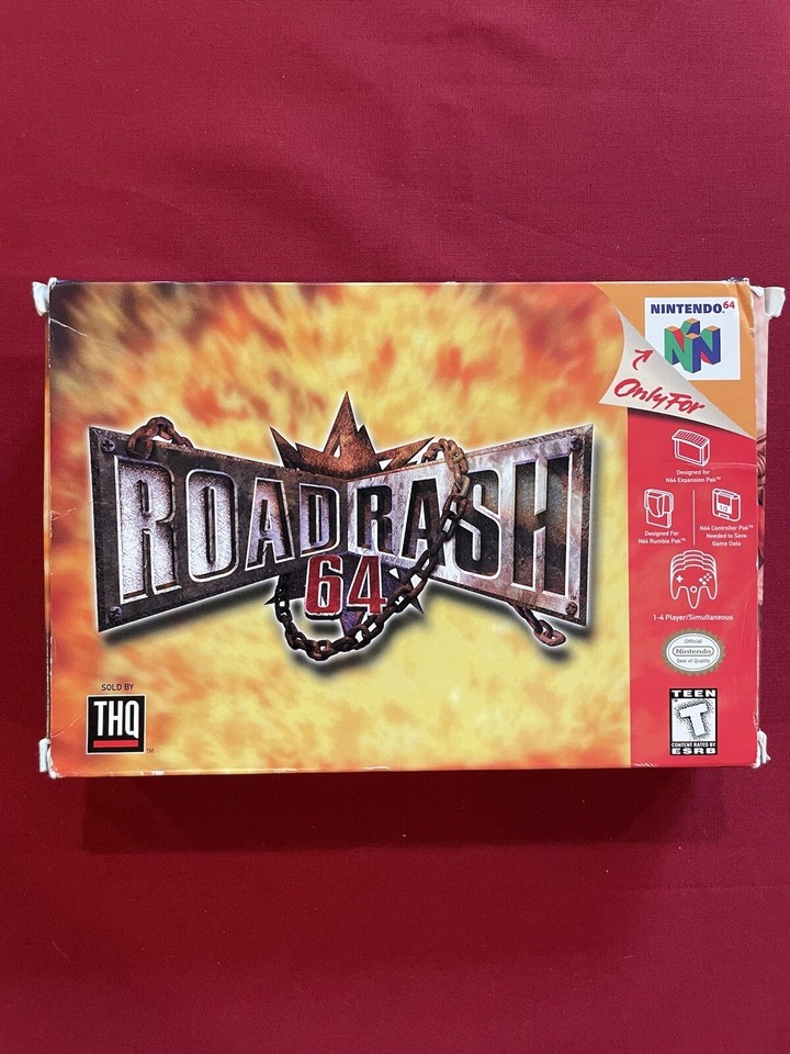 ROAD RASH 64 Nintendo 64 CIB - Complete In Box w/ RARE Poster! N64 Game ...