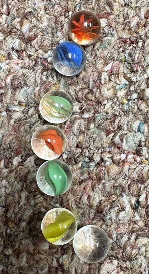 VTG Marbles Different Sizes & Designs Total Of 27 Mixed Lot Including 7 ...