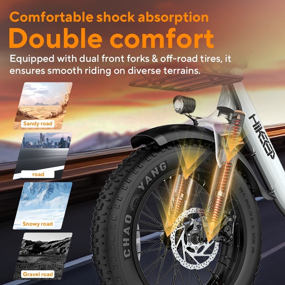 Hikeep City Bicycle 500W Electric Bike 16'' Tire Adults Folding Bike ...
