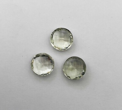 Natural Green Amethyst Round Briolette Cut Gemstone Lot 3 Pcs 16.50 MM ...