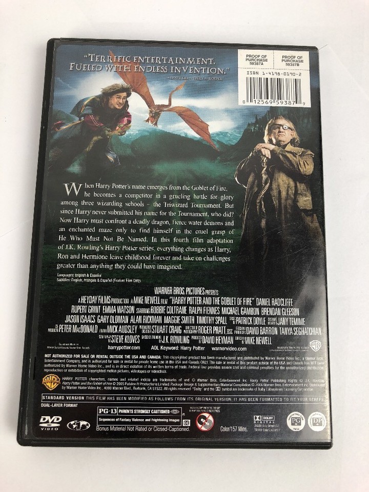 (Harry Potter 4)Harry Potter and the Goblet of Fire (Full Screen ...