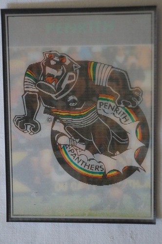 NRL NSWRL Rugby League Vintage 1992 Colourgram 3D Card Panthers Emblem ...