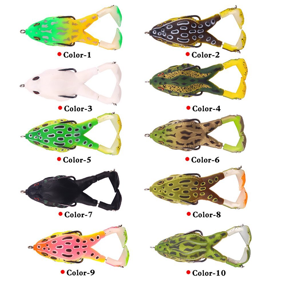 1x Fishing Lures Surface Freshwater Frog Lure Bait Cod Belly Perch Cod ...