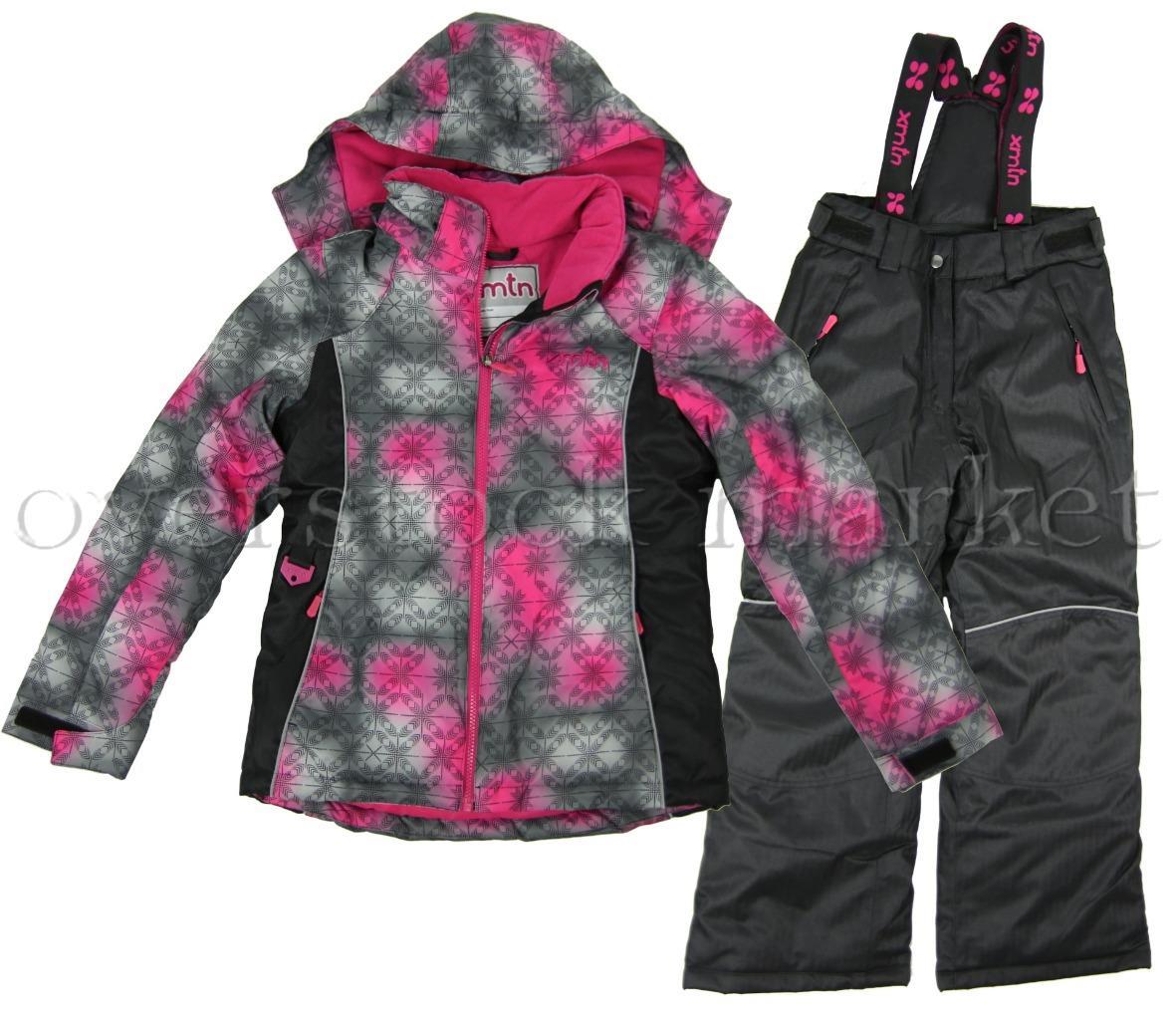 NEW XMTN GIRLS WINTER COAT & BIB PANT SET SKI/BOARDER SNOW SETS ...