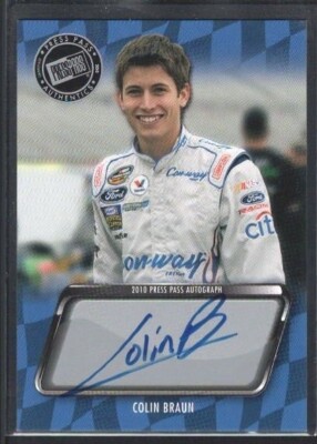 COLIN BRAUN 2010 PRESS PASS AUTOGRAPH NASCAR RACING SP $25 | eBay