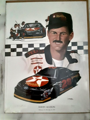 DAVEY ALLISON LITHO 18"X24 SIGNED BY PHIL STARKE 97/6000 ...