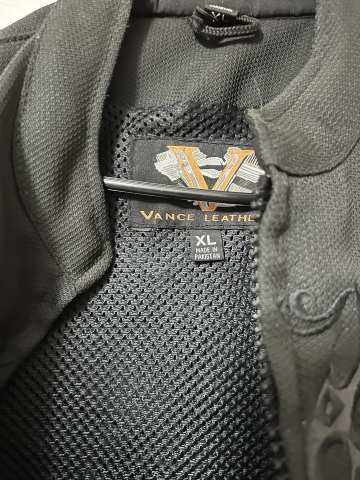 Vance Leathers Motorcycle Jacket Womens XL Black Protective Rider ...