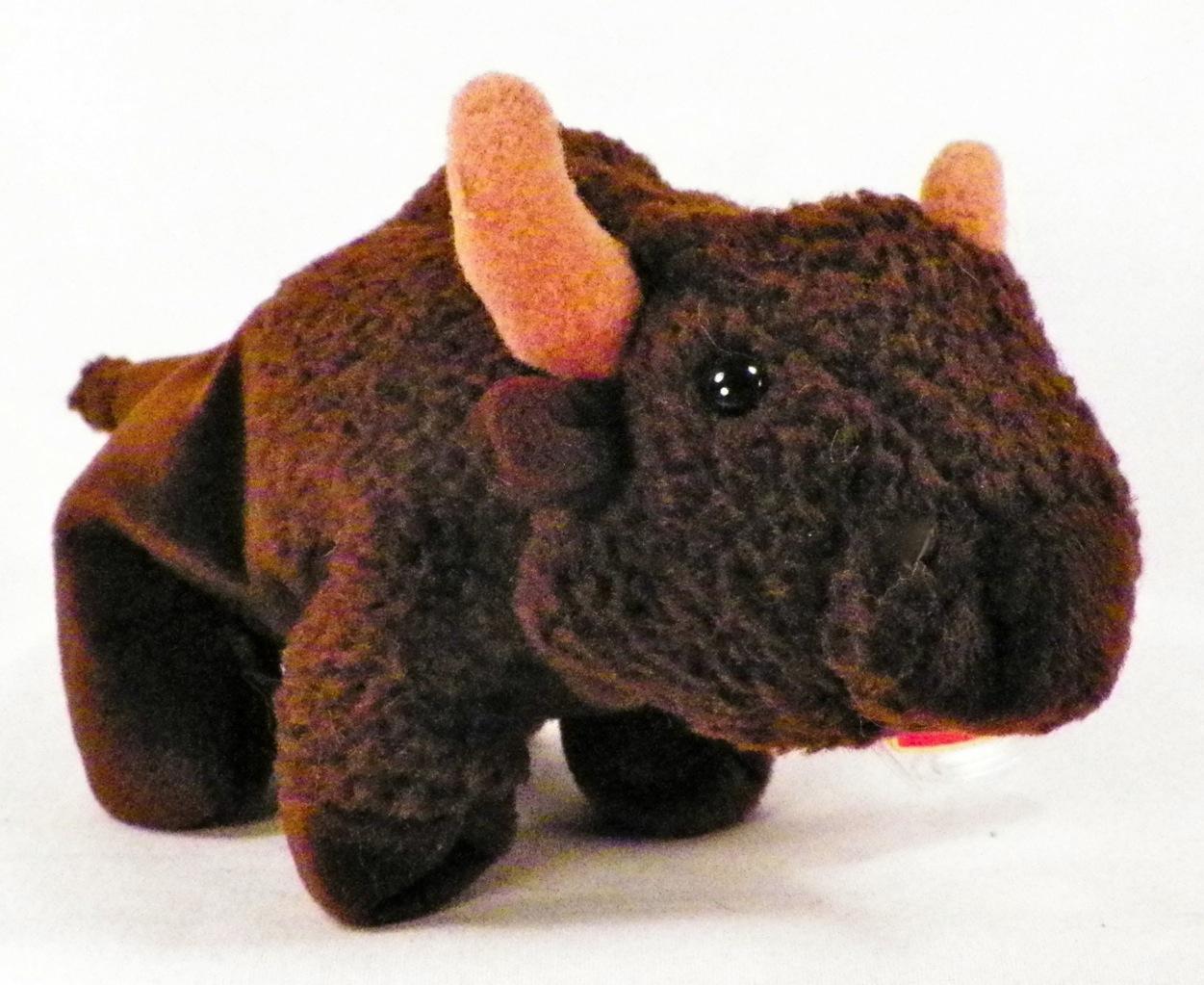 Ty Beanie Baby Roam Bison American Buffalo with Tags Vintage Plush Toy ...