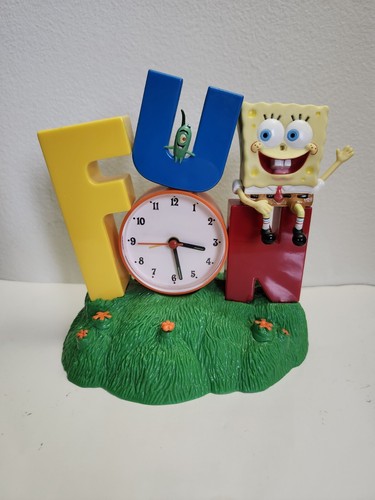 RARE SpongeBob Squarepants Vintage FUN Alarm Clock 2002 Tek Time -RD ...
