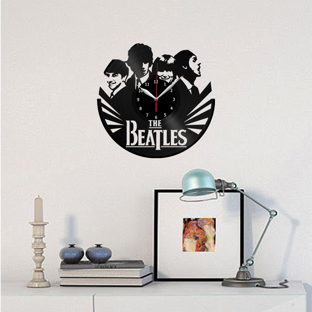 The Beatles Vinyl Record Wall Clock Decor Fan Art Original Gift ...