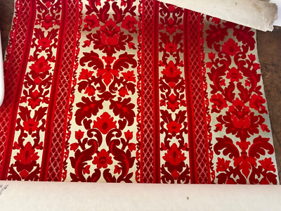 Flocked Wallpaper Red Shop Empire Velvet Flock Wallpaper In