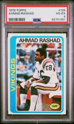 1978 Topps Football Ahmad Rashad Card #125 PSA VG-EX 4 | eBay
