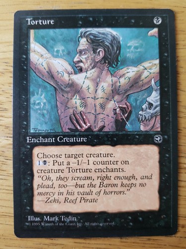 1x MTG Magic The Gathering Torture [Homelands] Vintage Collectible ...