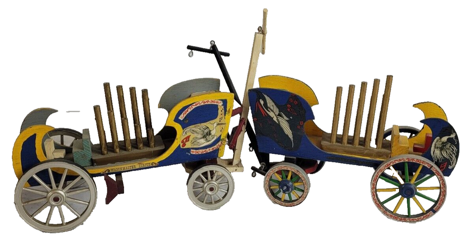 Vintage Circus Wagon Wooden Model Set Wagon Master Elephants Helvie ...