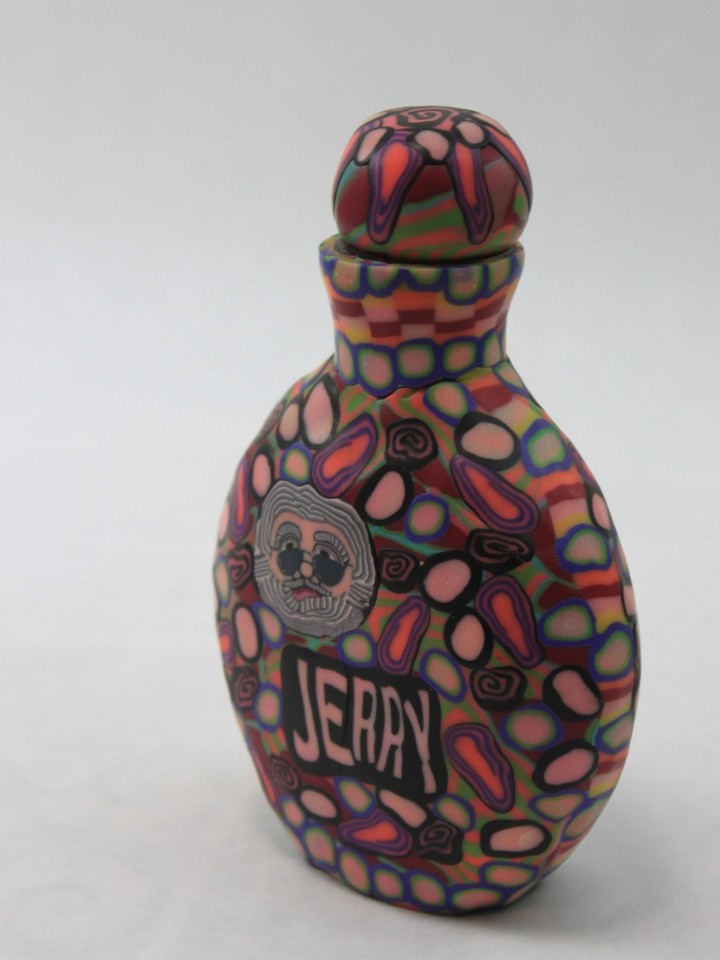 Jerry Garcia and Dr. Seuss Polymer Clay Decanter Container Bottle with ...