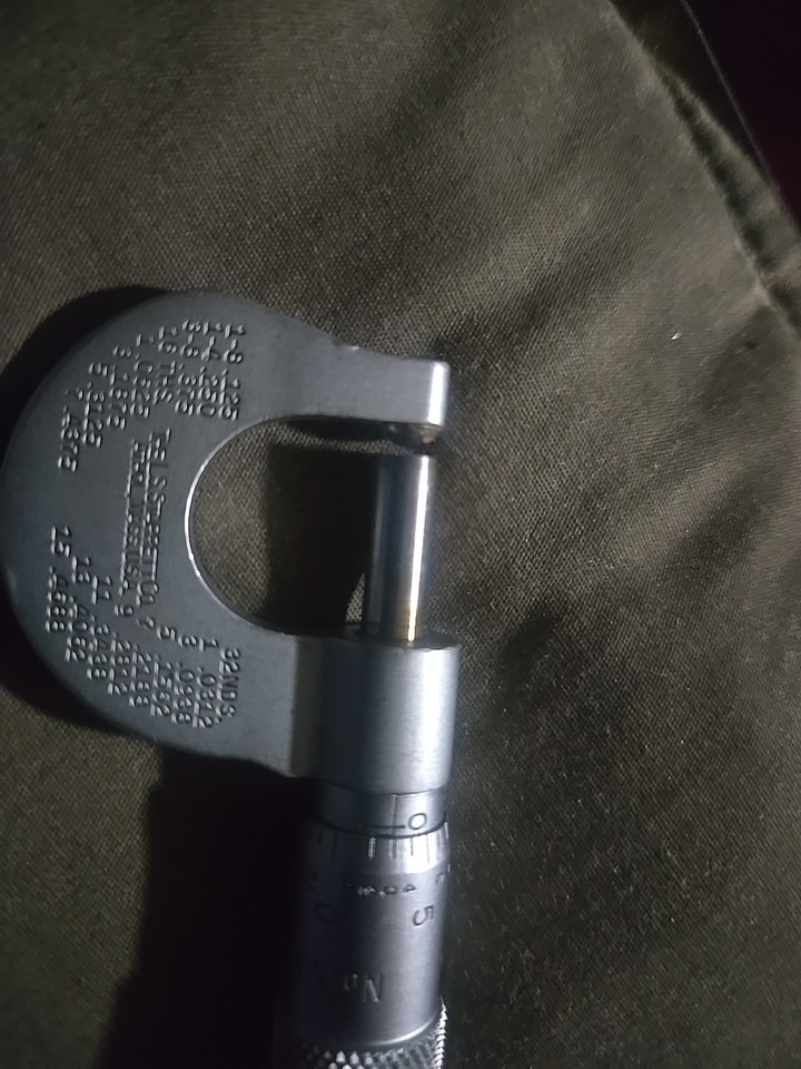 Starrett No. 576 0 to 1/2” outside micrometer - round ball anvil - Made ...