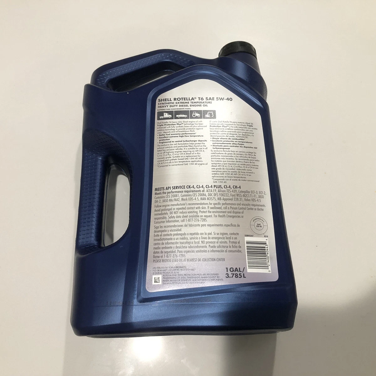 Shell Rotella T6 Full Synthetic Motor Oil 5W-30 Gallon, 56% OFF