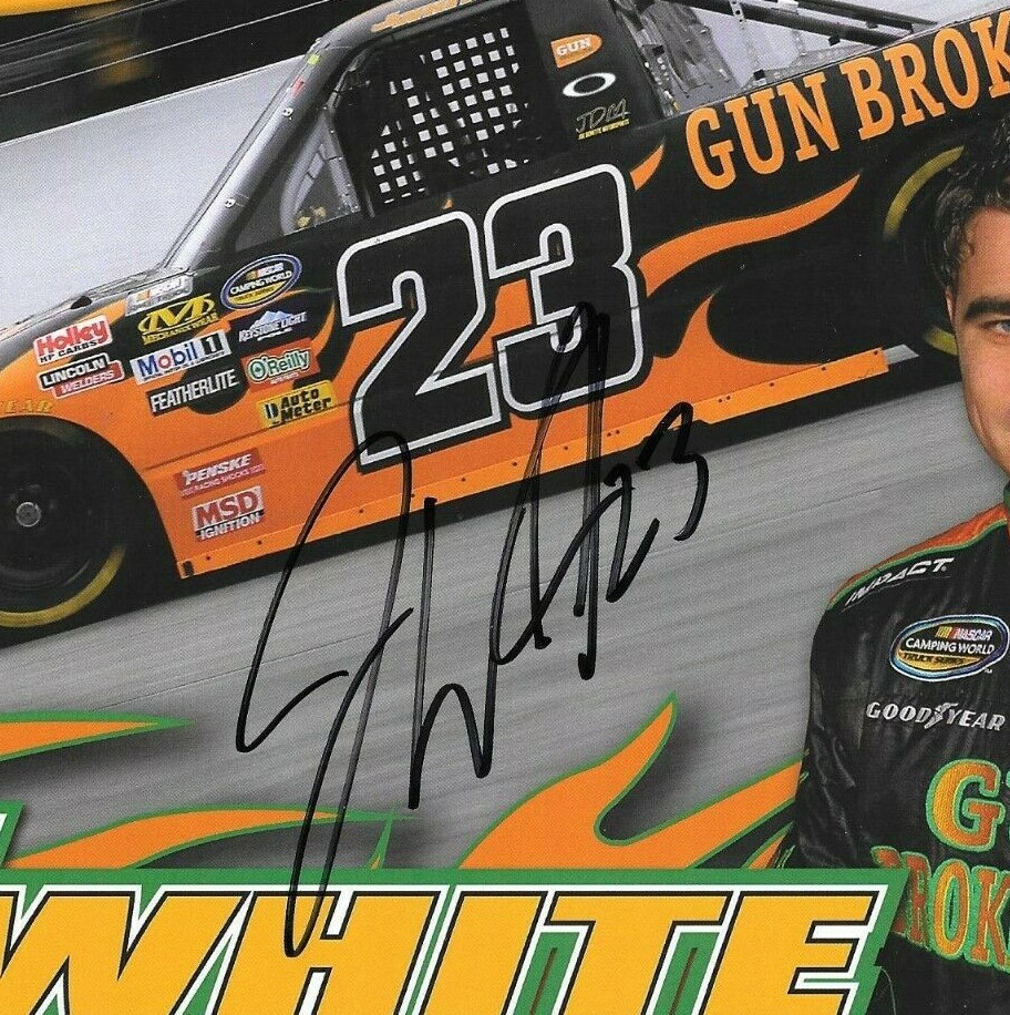 Jason White NASCAR Truck Autographed Inperson Hero Card 2011 | eBay