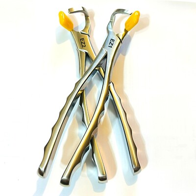 Dental Extraction Forceps Molar Series Set of 2 Pieces EXTRA Bumpers 20 ...
