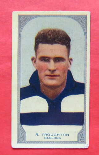 1933 Hoadley's VFL Card: BOB TROUGHTON (Geelong) #99 EXC | eBay Australia
