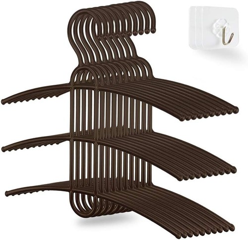 upra Shirt Hangers Space Saving Plastic 10-Pack, 11 x 0.3 x 10 inch, 10 ...
