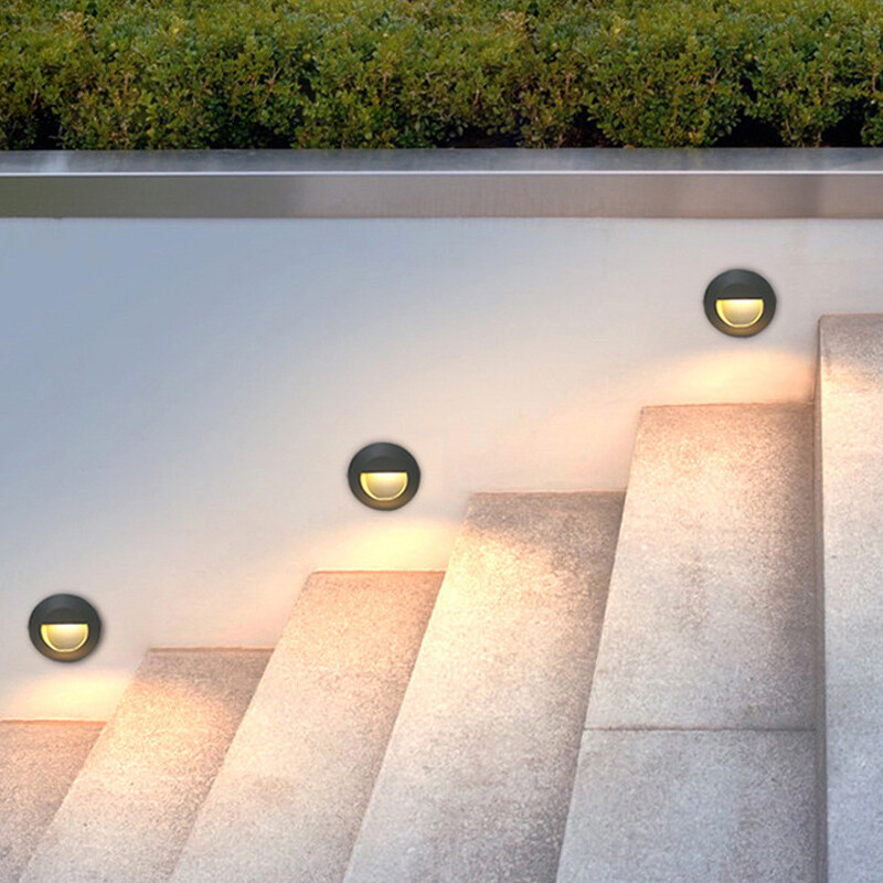 5W LED Outdoor Wall Light Fixture Step Stair Recessed Lamp Wiring Box ...