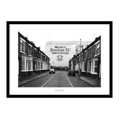 Everton FC Outside Goodison Park Stadium Print Memorabilia (8BW) | eBay UK
