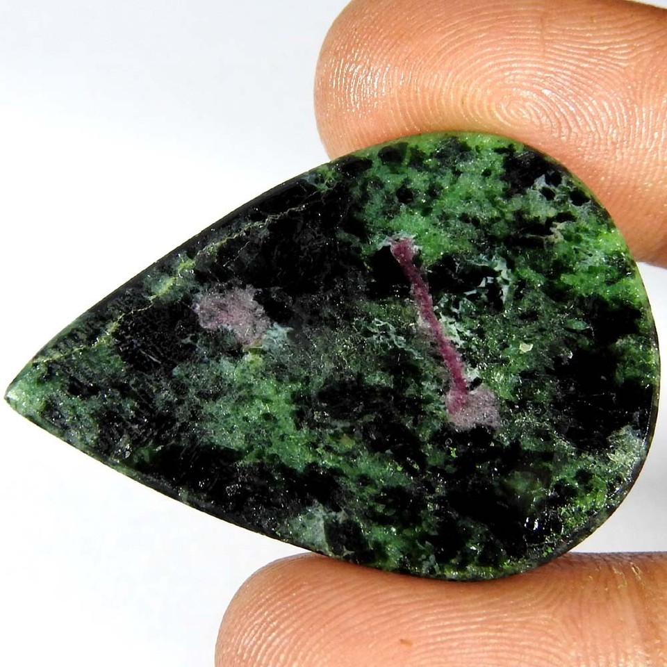 33.15Cts100%Natural Ruby Zoisite Pear Cabochon Loose Gemstone | eBay